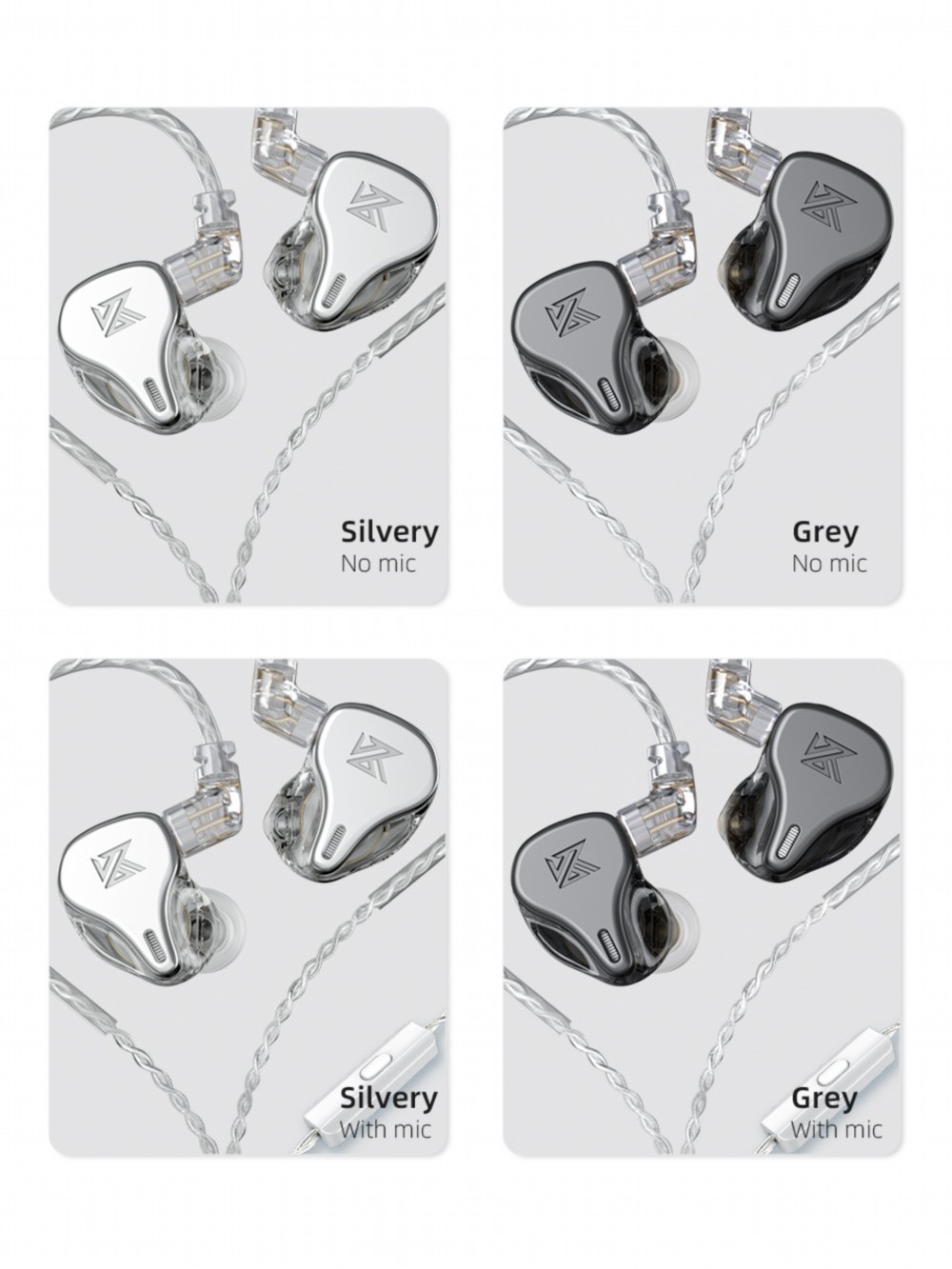 FAAEAL KZ DQ6 Fone De Ouvido HiFi 10mm Unidade Dinâmica Monitor Intra-Auricular Adicionar Caso ...