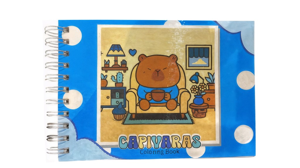 Livro Colorir CAPIVARA (Azul) | Shopee Brasil