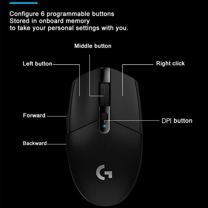 Novo mouse Logitech G304 Para Jogos , Bluetooth Sem Fio , Leve E Portátil | Shopee Brasil