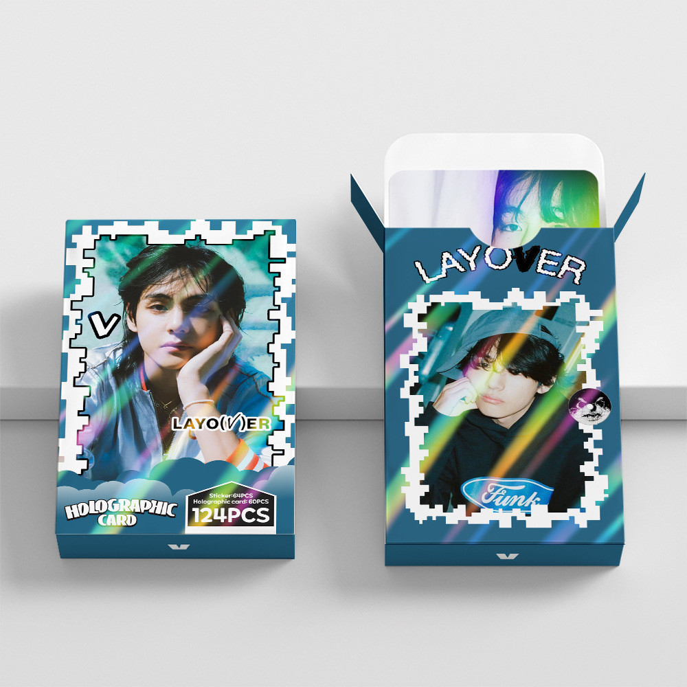 KPOP 124 Pçs/Caixa BTS SOLO V Photocards Bangtan Boys Layover ...