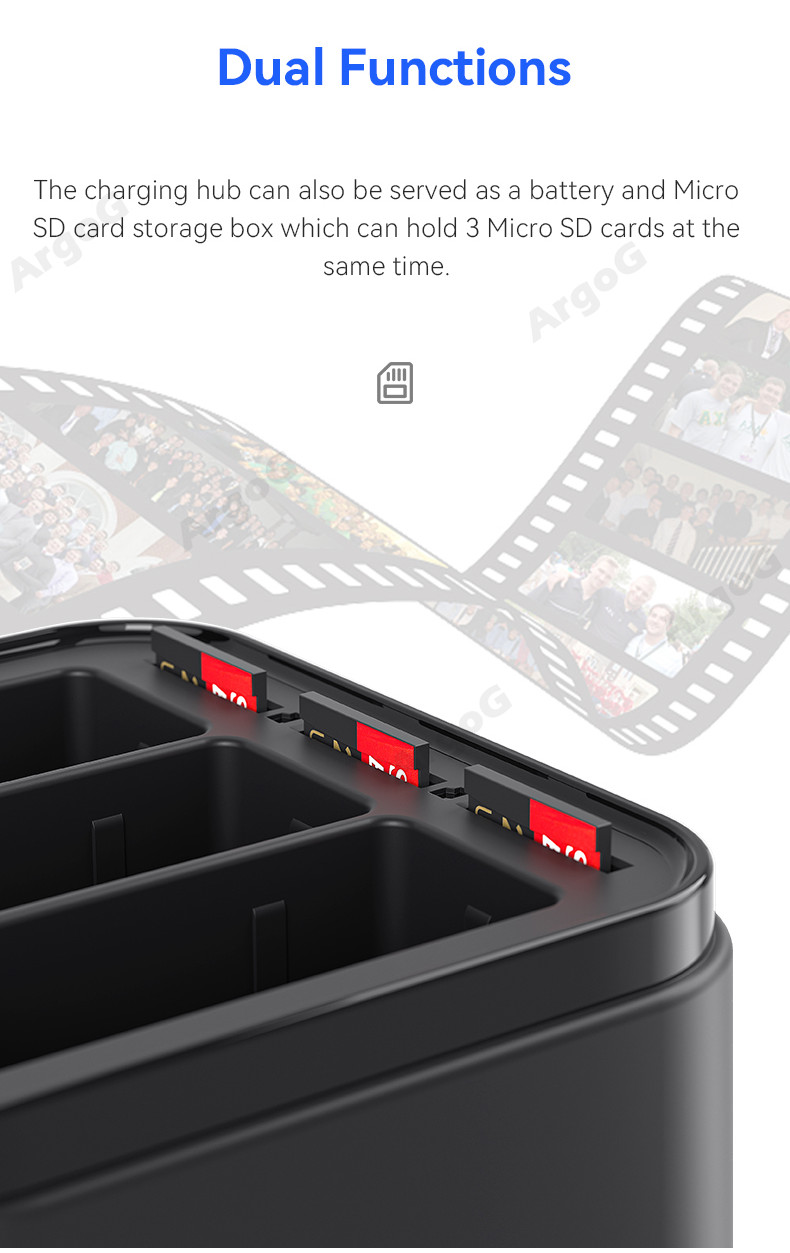 Carregador De Bateria aMagisn Para GoPro Hero 13 Hub De Carregamento De ...