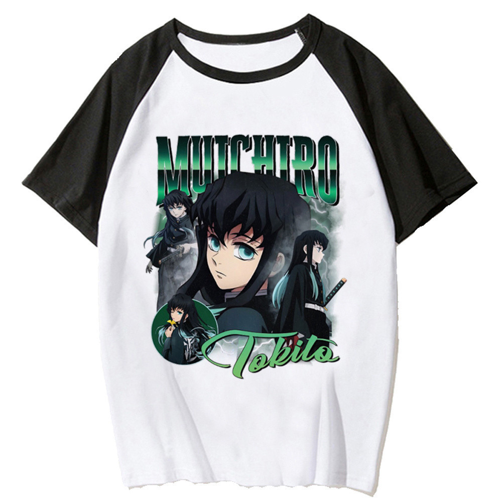 Muichiro Tokito top men Engraçado Y2K Tee boy streetwear harajuku ...