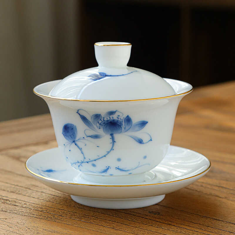 Suet Jade Kung Fu conjunto de chá Dehua porcelana branca High-End ...