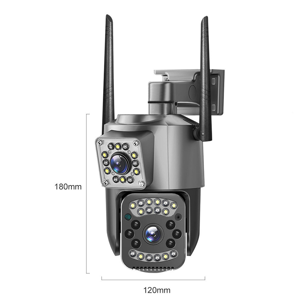 V380pro 4K 8MP Dual Lens Outdoor impermeável CCTV Wireless PTZ Camera ...