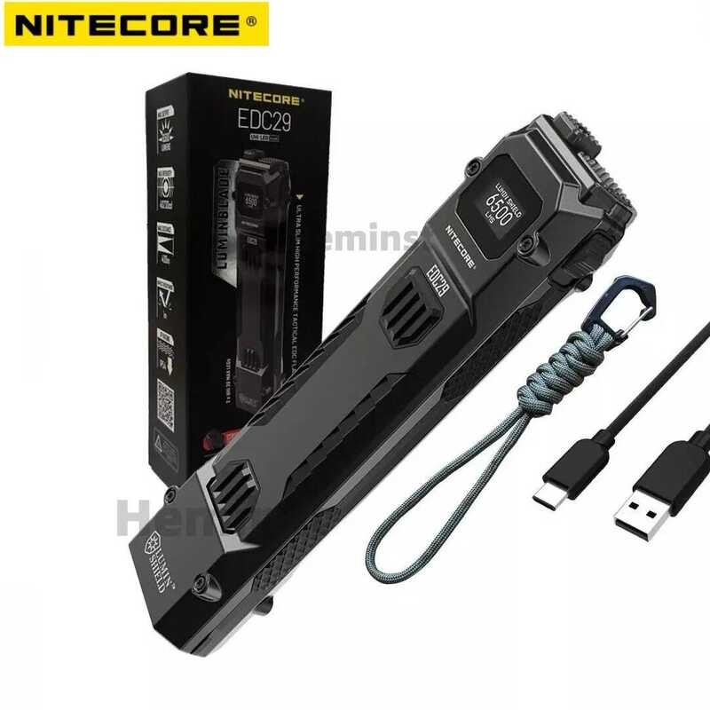 Nitecore EDC29 USB-C Recarregável Tocha Tática Ultra Fina De Alto ...