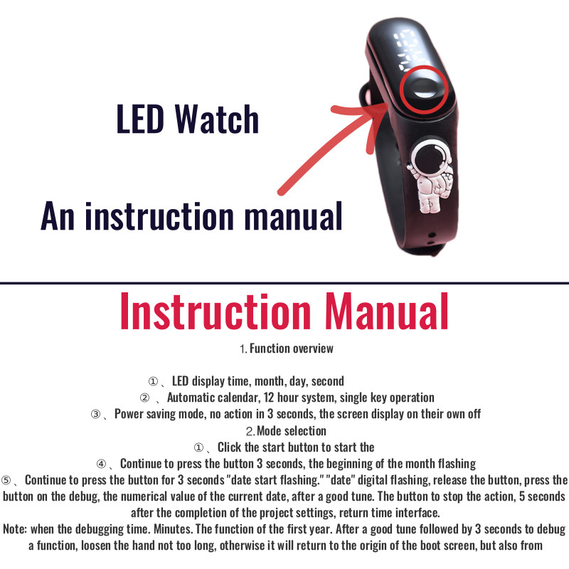 Mind Agent Team Children LED Relógio eletrônico/relógio Digital ...