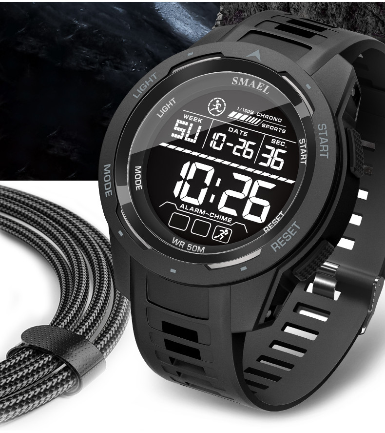 SMAEL 8105 Relógio À Prova Dwaterproof Água Digital Luz Cronômetro Para ...