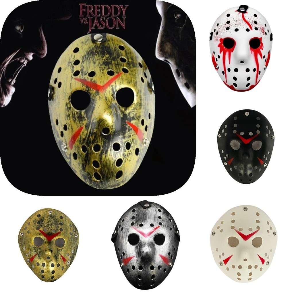 Máscara Assustadora Jason Em Branco Para Cosplay De Terror De Halloween ...
