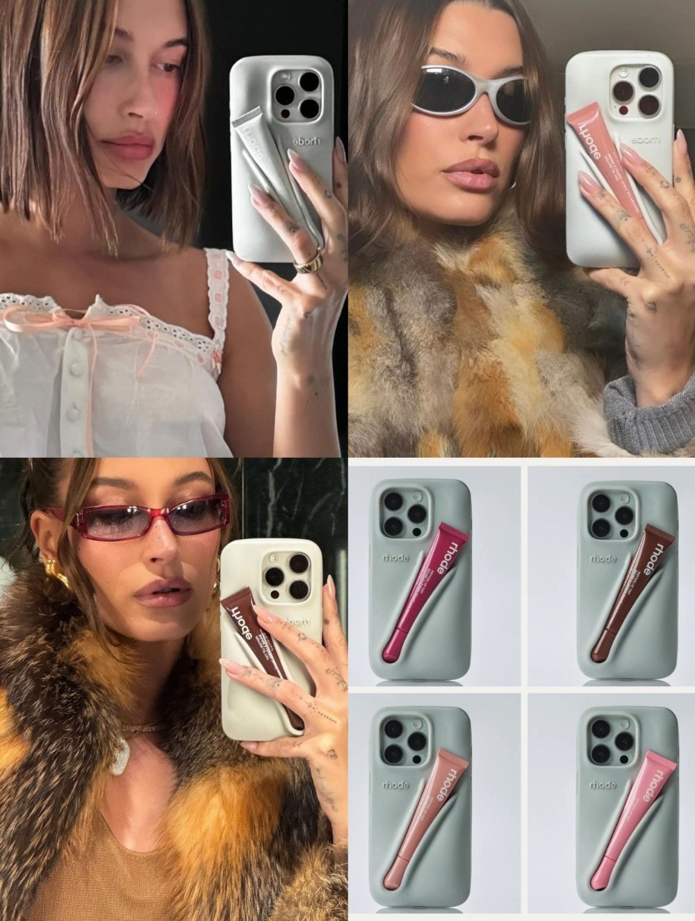 Moda Amarela Com Esmalte Labial Rhode Batom Capa De Telefone Caixa Para ...