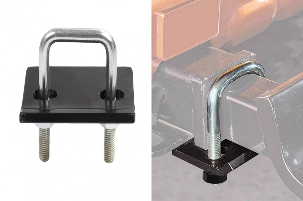 Anti Rattle Hitch Clamp Trailer Hook Receiver Stabilizer Premium for Bike Racks Cargo Heavy Duty ...