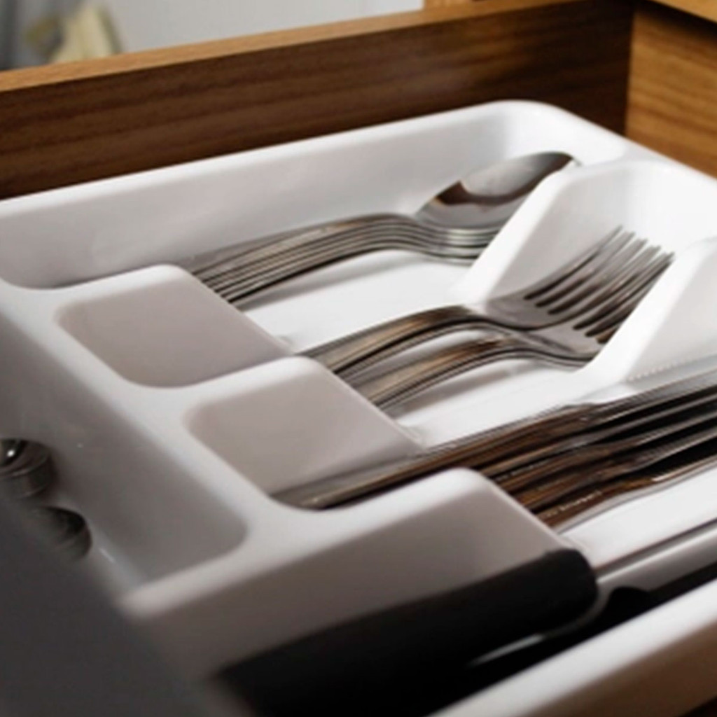 Organizador de Gaveta para Talheres Multiuso Garfo Colher Faca Cozinha ...