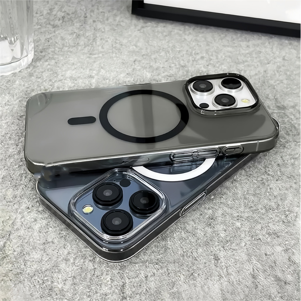 Transparente PC Magnético Caso De Telefone Para iPhone 16 15 14 13 12 11 Pro Max 16Plus 15Plus ...
