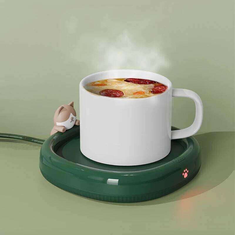 Adorável Kitty Caneca De Café mer Copo Elétrico Aquecedor Coaster Esteira Para Casa 3 ...