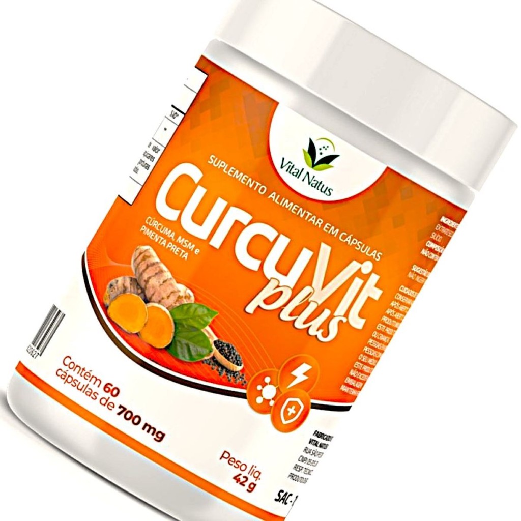 CURCUMA 700Mg CURCUVIT VITAL NATUS 60 caps | Shopee Brasil