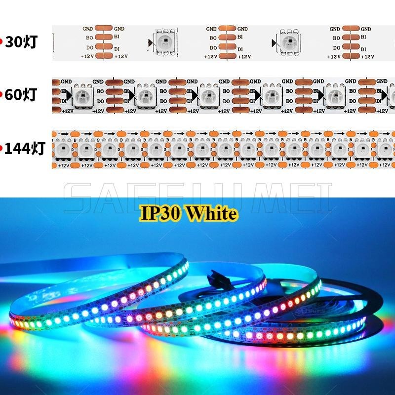 1M WS2815 DC12V LED Strip Light 30/60/74/96/144leds/m (WS2812B WS2813 ...