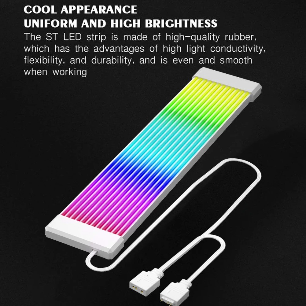 Faixa De Luz RGB Para PC , Adequada Cabo PSU , GPU , 5V , 3 Pinos ...