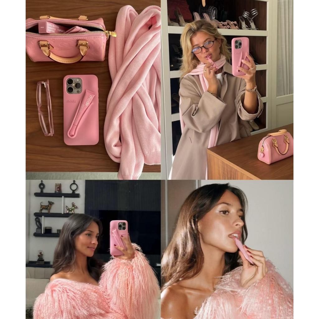 [Mesmo Estilo Haili] Capa De Telefone Batom RHODE Com Logotipo Para ...