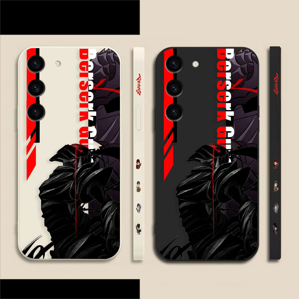 Capa Para Celular Preto Branco Berserk Guts Warrior SZN Samsung Note 20 8 9 10 Lite Pro Ultra S8 ...