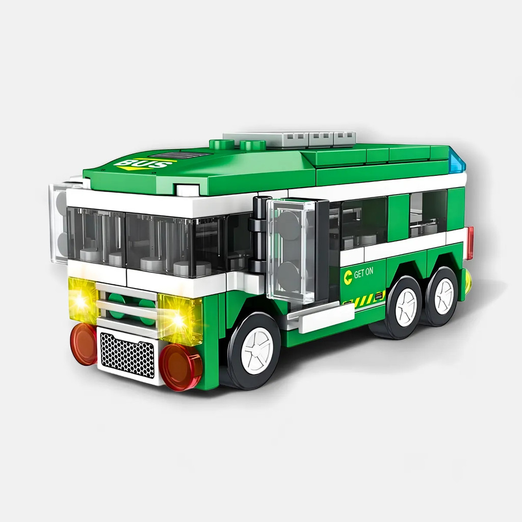 Brinquedo Blocos de Construção Ônibus De Montar Estilo Lego Desemvolva ...