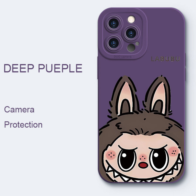 Capa Fofa Labubu Para Vivo IQOO Z9 Z8 Z8X 12 11 10 9 8 5 Pro 11s 7 5G 4G Traseira Desenho ...