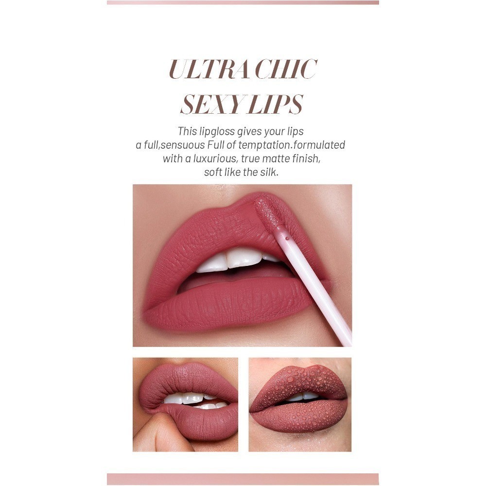 SAM SUGAR 6pcs/Box Velvet Matte Lip Gloss Set À Prova D'água Kit De ...