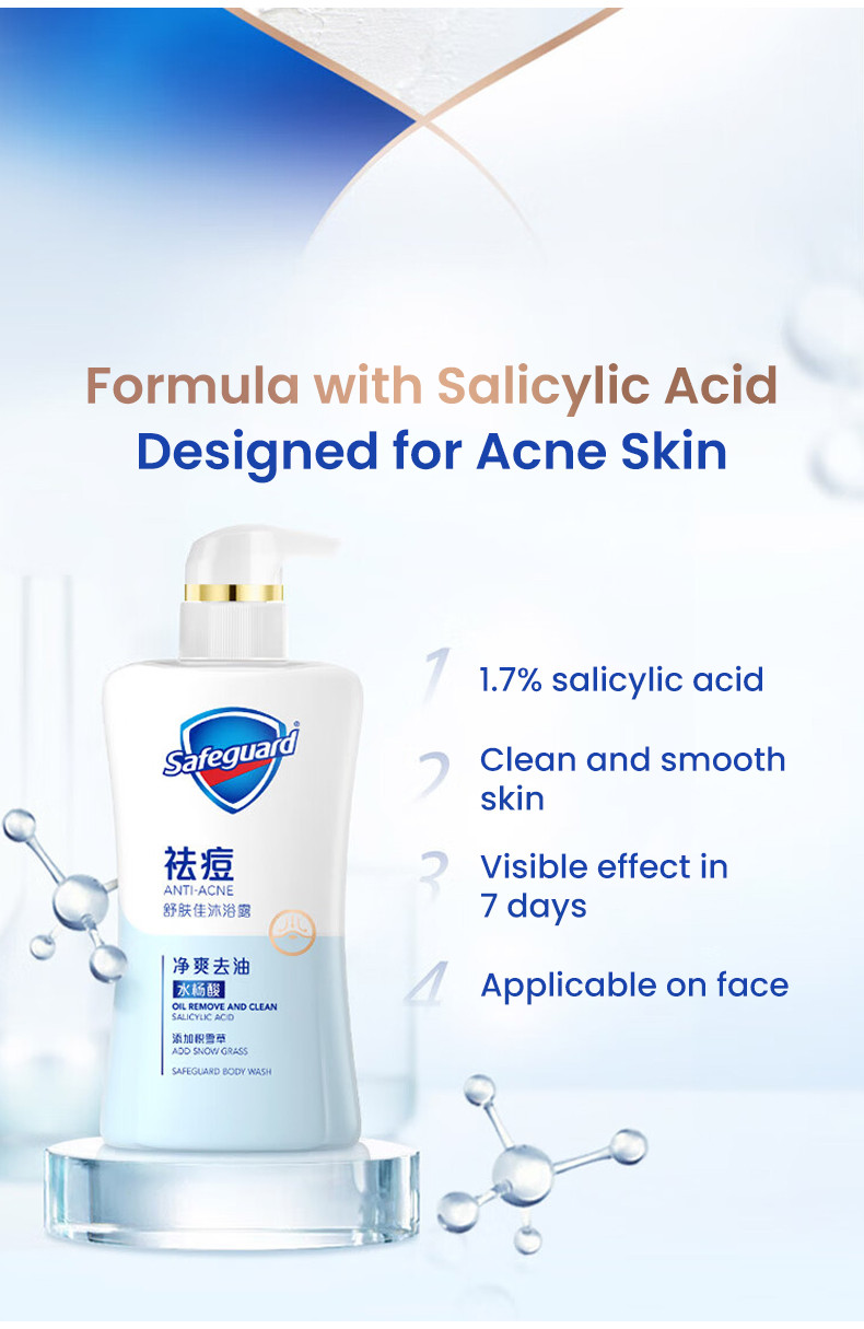 Safeguard bodywash Anti-Acne Body Wash Gel De Banho Loção Limpador ...