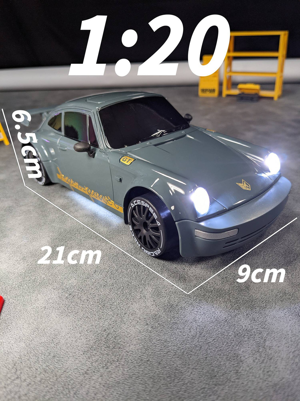 933 1/20 4WD RC Drift Car Porsche Controle Remoto Modelo De Carro De ...