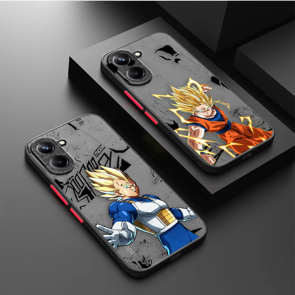 Anime Dragon Ball Son Goku Vegeta Capa Fosca Para Celular Realme C55 ...