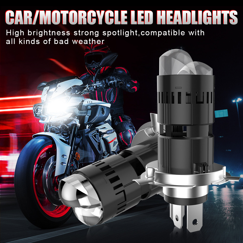 HLXG 300W Bi LED H4 Projetor Sem Fio 30000LM Lâmpadas De Carro De Feixe ...