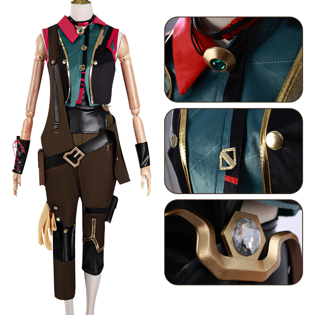 XCXOSD Jinx Cosplay Trajes LOL Coser Feminino Roleplay Pano Terno Peruca Novo Design Conjunto ...