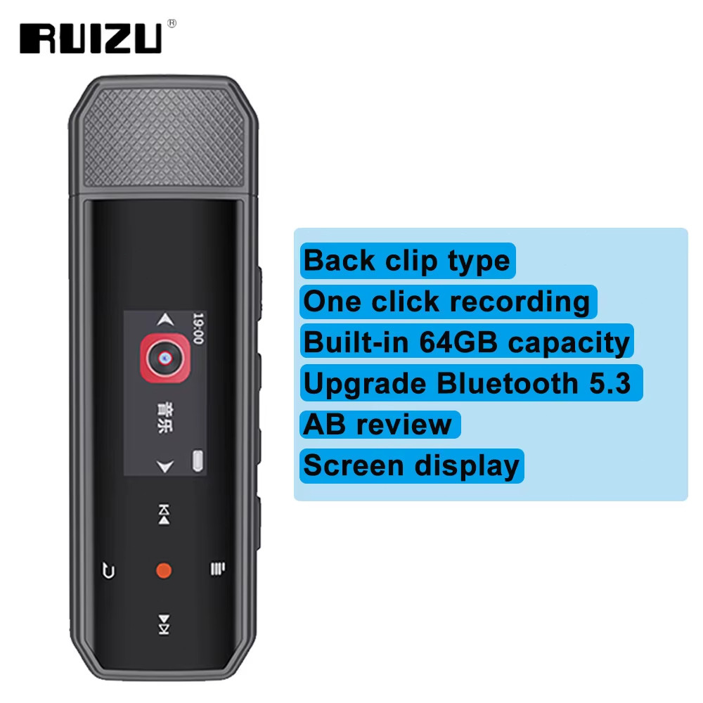 RUIZU X80 USB Bluetooth MP3 Player With Clip Sports Music Player Mini ...