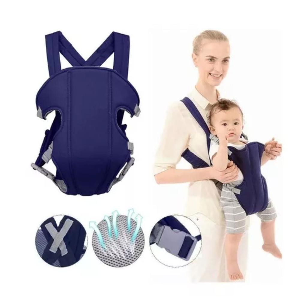 Canguru Bebê 3 em 1 Azul Escuro - Ideal para Acompanhar o Crescimento ...