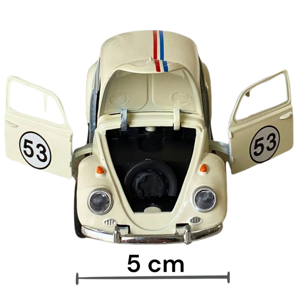 Fusca Herbie 53 Miniatura Ferro Abre Porta Capô Fricção Coleção ...