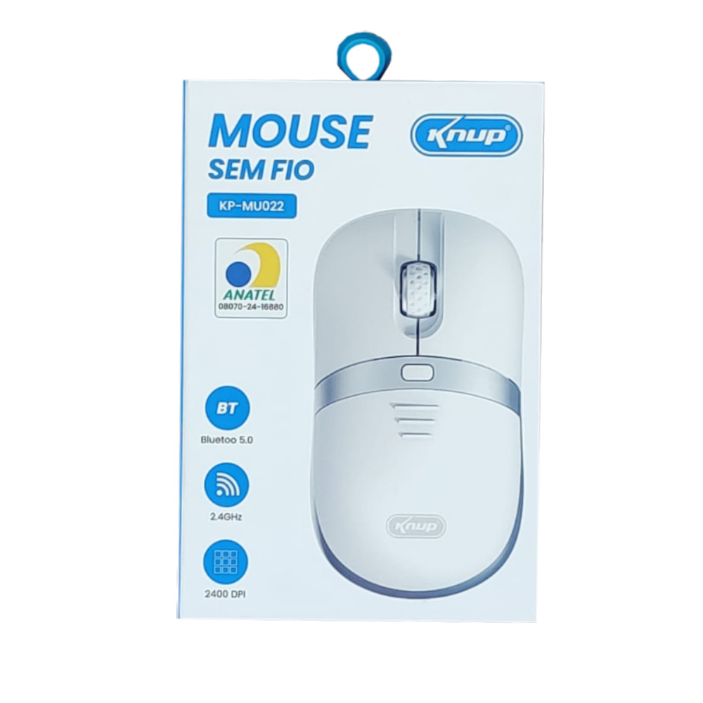 Mouse Sem Fio Bluetooth 5.0 2.4GHz Knup Ergonômico 2400 DPI - KP-MU022 ...