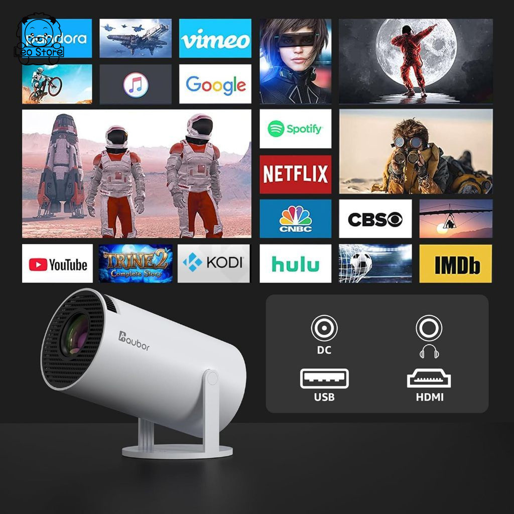 Projetor HY300 Original Portátil Smart Android 11 4K Ultra HD HDMI Wifi Bluetooth Alto Falante ...