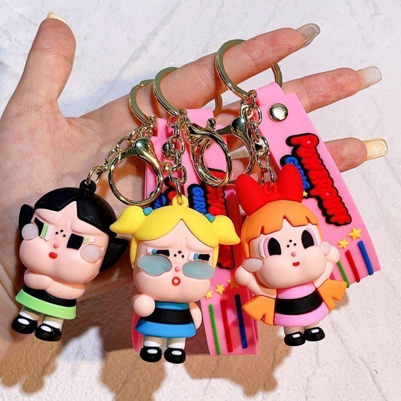 Chaveiro The Powerpuff Girls Crybaby Popmart Bag Pingente Acessórios ...