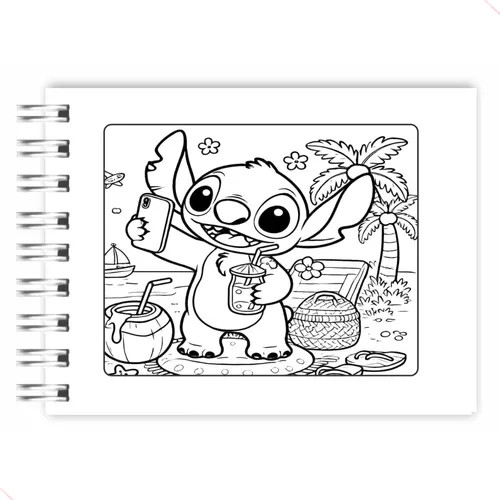 Livro De Colorir Stitch Capa Dura A5 50 Pag | Shopee Brasil