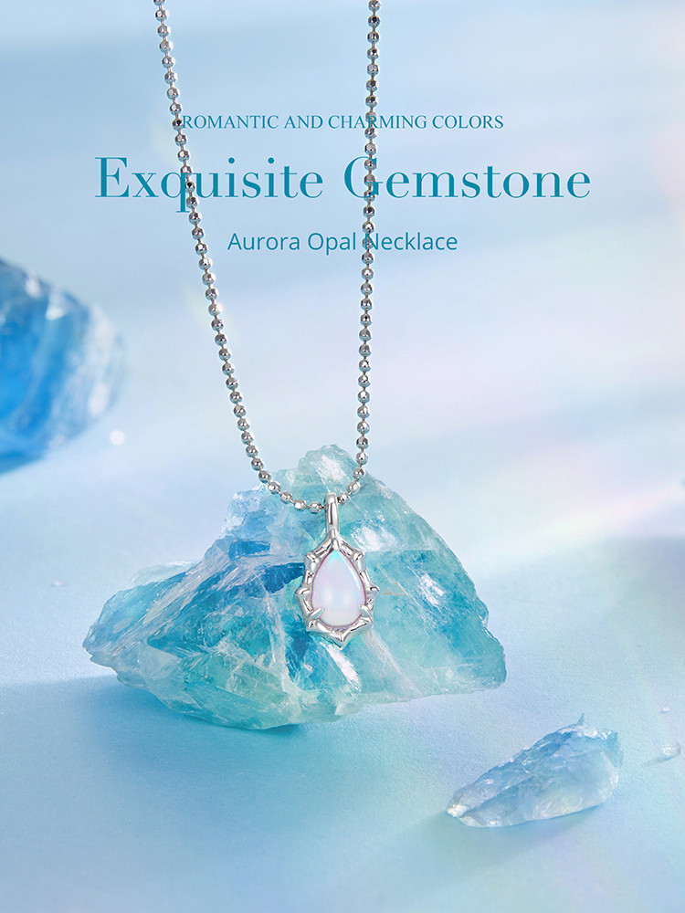 Anéis De Prata Esterlina 925 Bamoer Aurora Opala Tianhe Stone Design ...