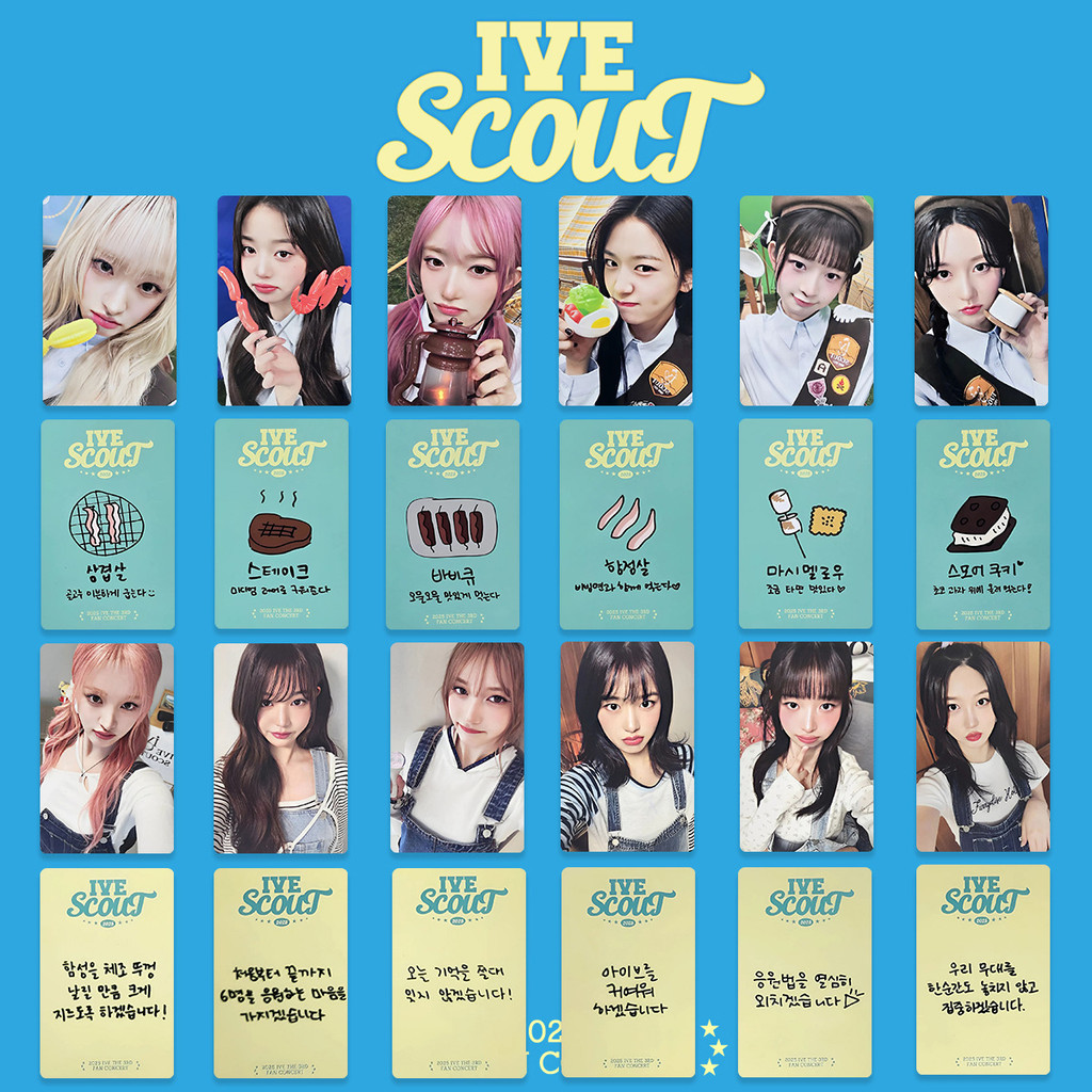 Cartões Fotográficos De Concerto De 3o Fã Kpop Idol IVE SCOUT | Shopee ...