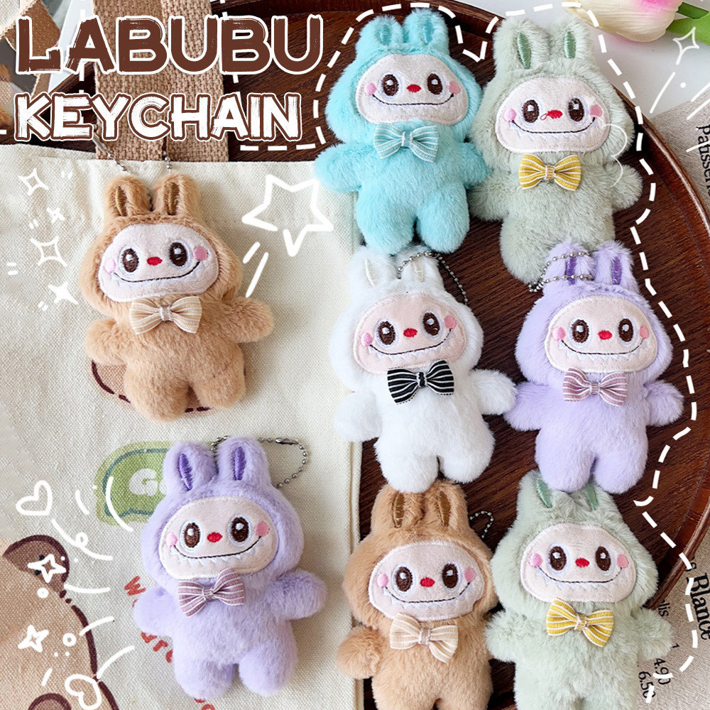 Chaveiro Labubu De Pelúcia Fofo De Desenho Animado-Pingente De Boneca ...