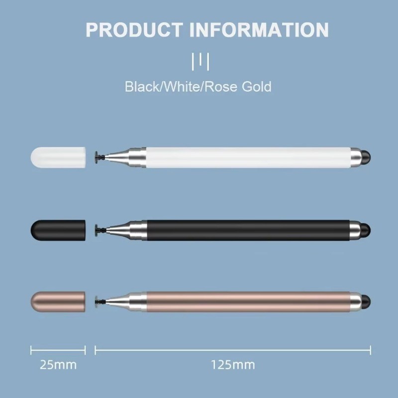 Caneta Stylus Universal 2 Em 1 Para Android Phone Tablet iPad Touch ...