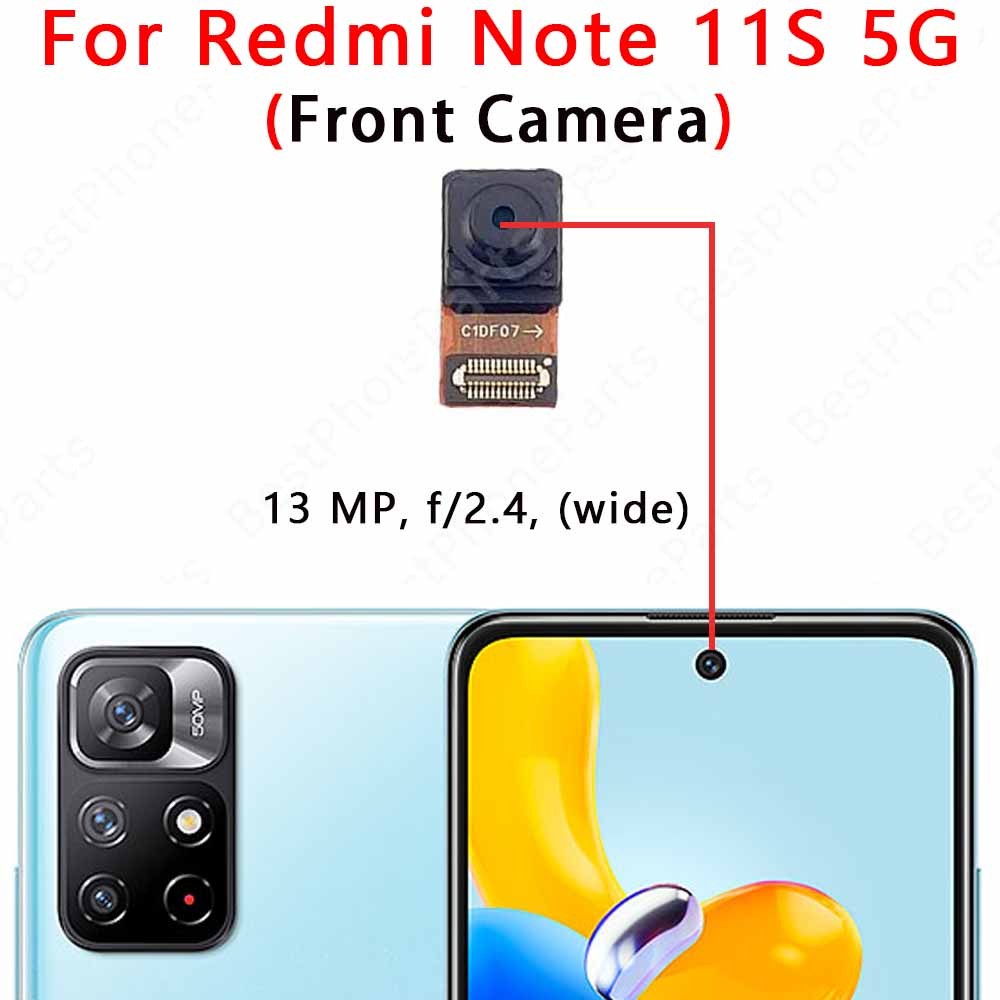 Câmera Frontal Original Para Xiaomi Redmi Note 11 12 Pro Plus 11S 4g 5g Note11 Note11S Note11Pro ...