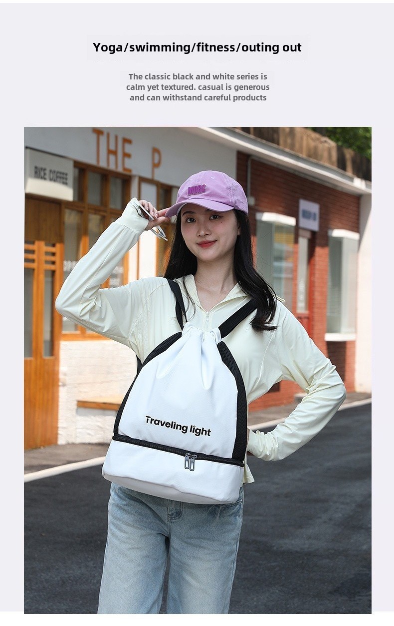 LABER LEE Bolsa Com Cordão Separação Seca E Úmida Mochila De ...