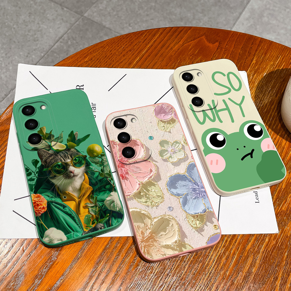 Capas Para Samsung Galaxy S23 FE S23 + S23 Ultra Coloridas Flor Sapo ...