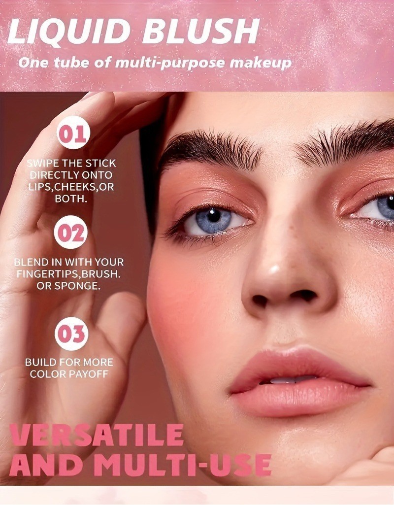 SHAQINUO Blush Líquido Sedoso Fosco De Longa Duração , Resistente À ...