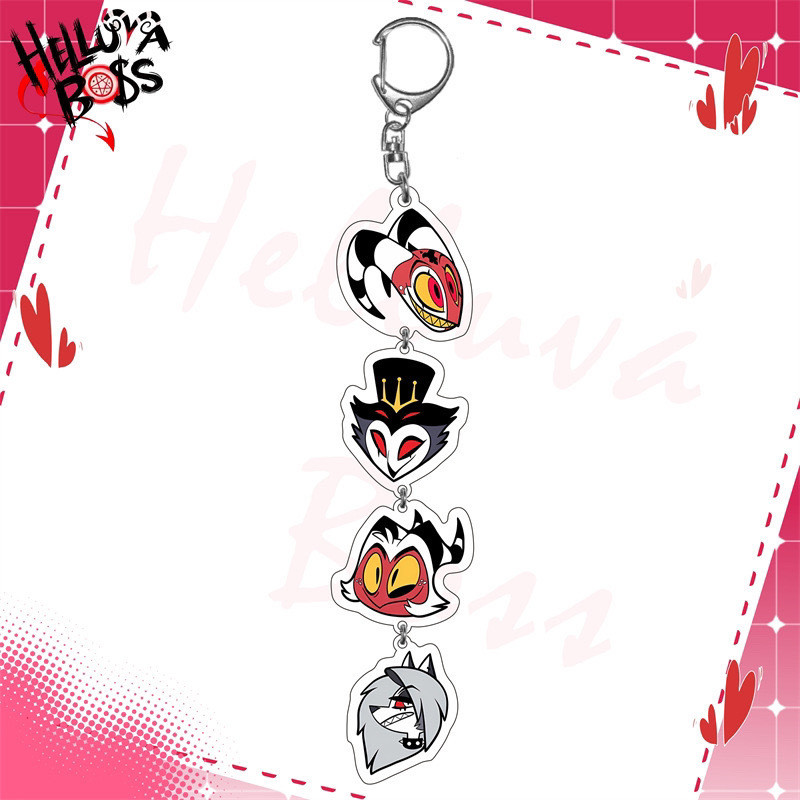 Helluva Boss Anime circundante acrílico KEYCHAIN Blitzo presentes para ...