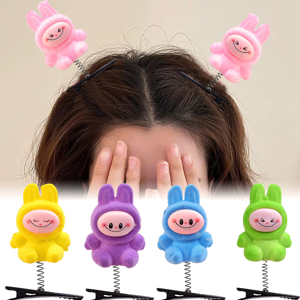 Grampo De Cabelo De Primavera De Pelúcia Labubu Fofo-Elfo De Orelha De ...