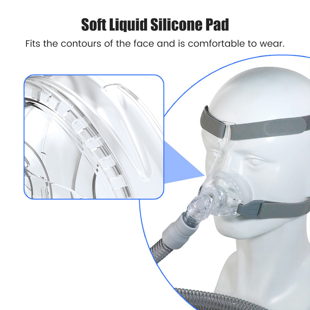 Suolaer Máscara Nasal Facial Completa CPAP Auto APAP BIPAP Máquina ...