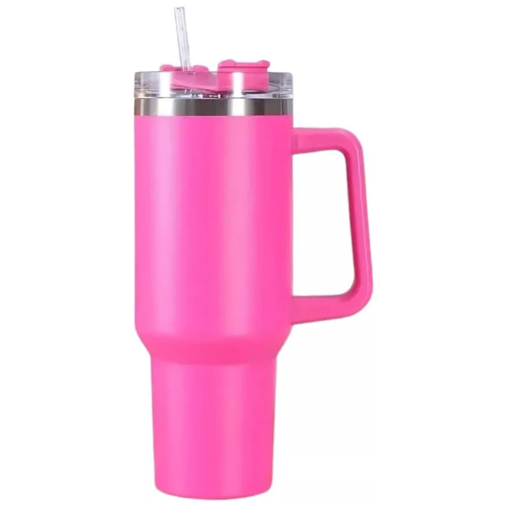 Copo Térmico Rosa 1200 ml PERSONALIZAVEL - Quencher inox com Alça e ...