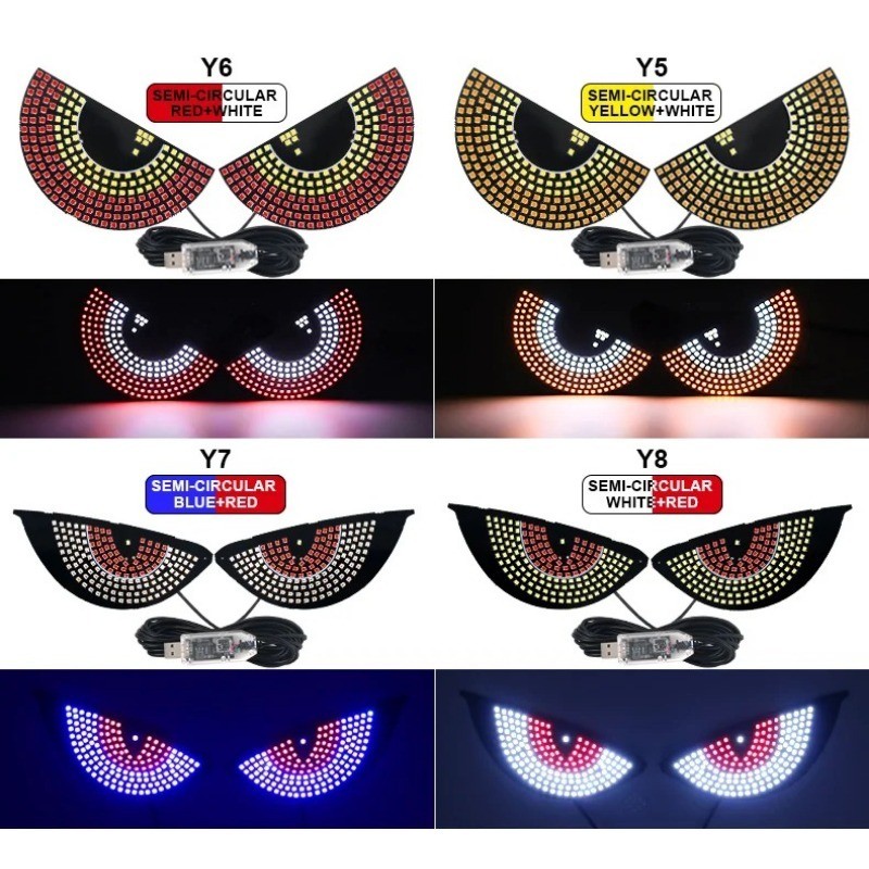 Car Back Window expression lights LED Strips Light Panel Car Windshield ...